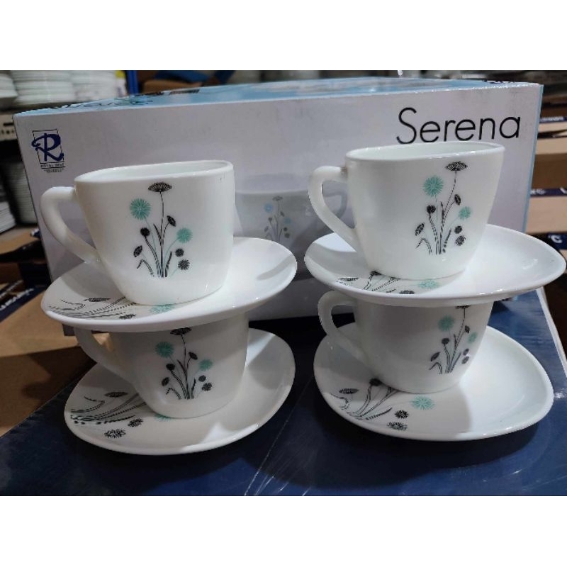 Royal Dine Serena Cup and Saucer Set (4pcs cups/4pcs saucer) | Shopee ...