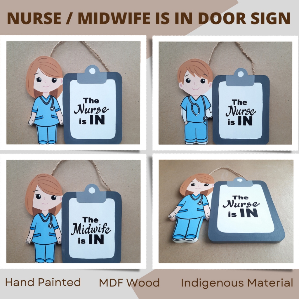 Nurse / Midwife is IN Door Sign | Shopee Philippines