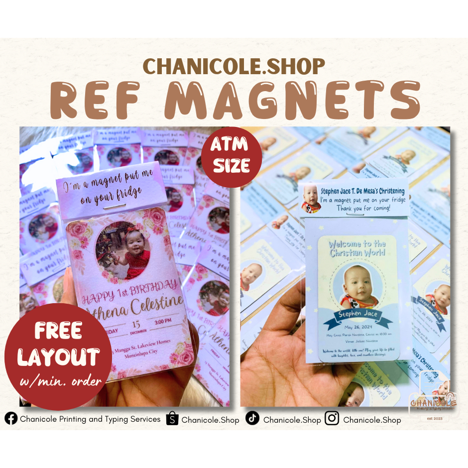 Customized Ref Magnet | FREE LAYOUT | Shopee Philippines