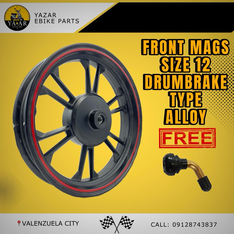EBIKE SIZE 12 ALLOY FRONT MAGS DRUMBRAKE TYPE | Shopee Philippines