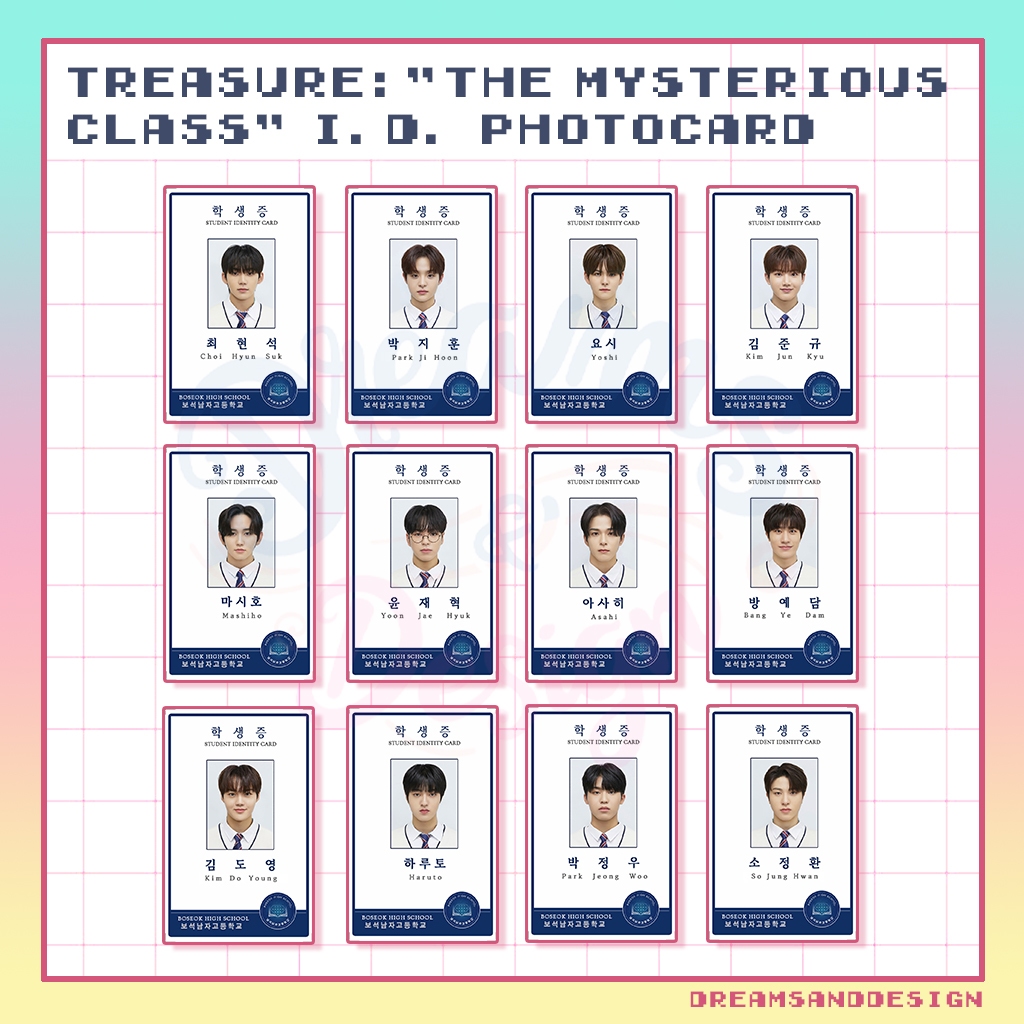 Treasure "The Mysterious Class Student ID" Photocard | Shopee Philippines