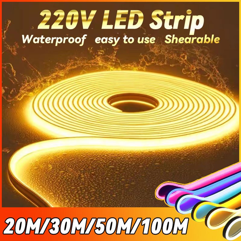 20M 30M 50M 100m LED Light Strip Warm White Waterproof Indoor Outdoor ...