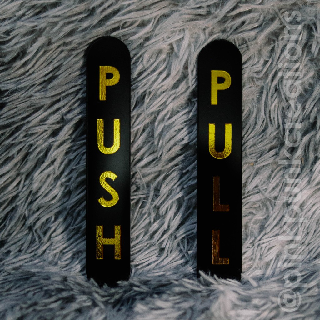Push Pull Acrylic Door Sign (Slim) | Shopee Philippines