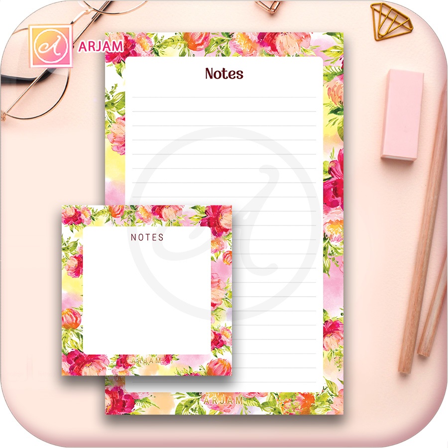 NOTE04 - 50 sheets Notepad, Stationery, Writing Pad, Memopad, Planner ...