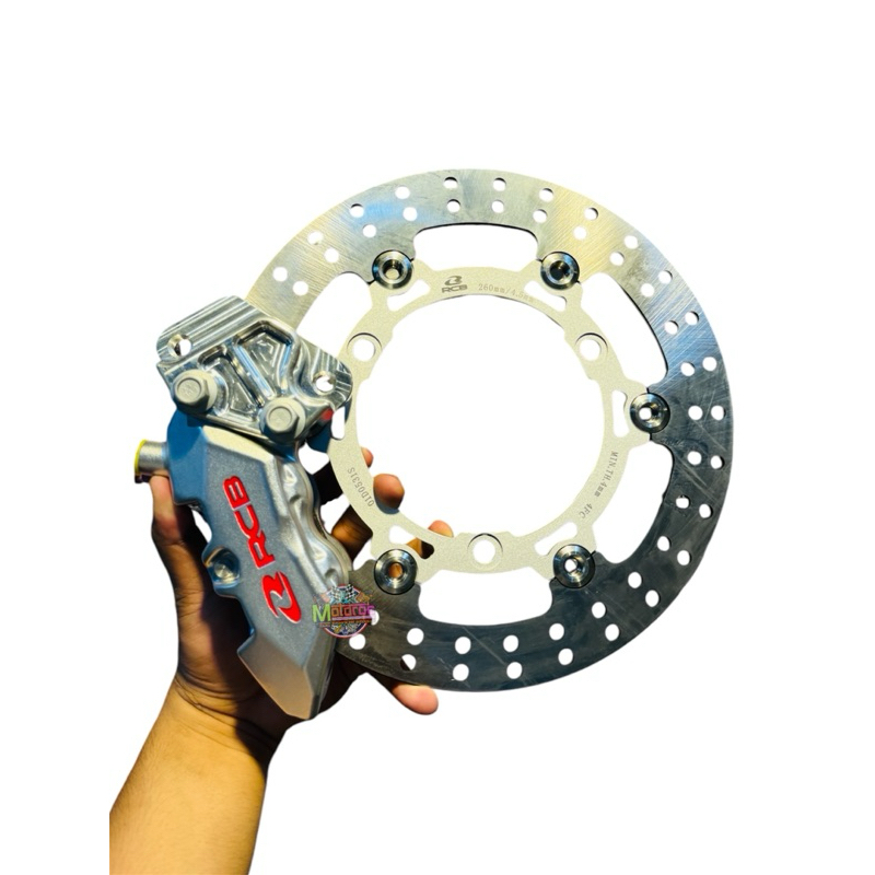 RCB R1 4-POT CALIPER w/260mm BRACKET AND RCB BIG DISC 260mm FOR NMAX ...