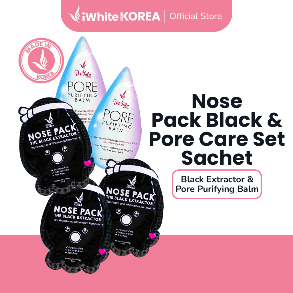 iWhite Korea Pore Problem Solving Kit - Black Extractor | Shopee ...