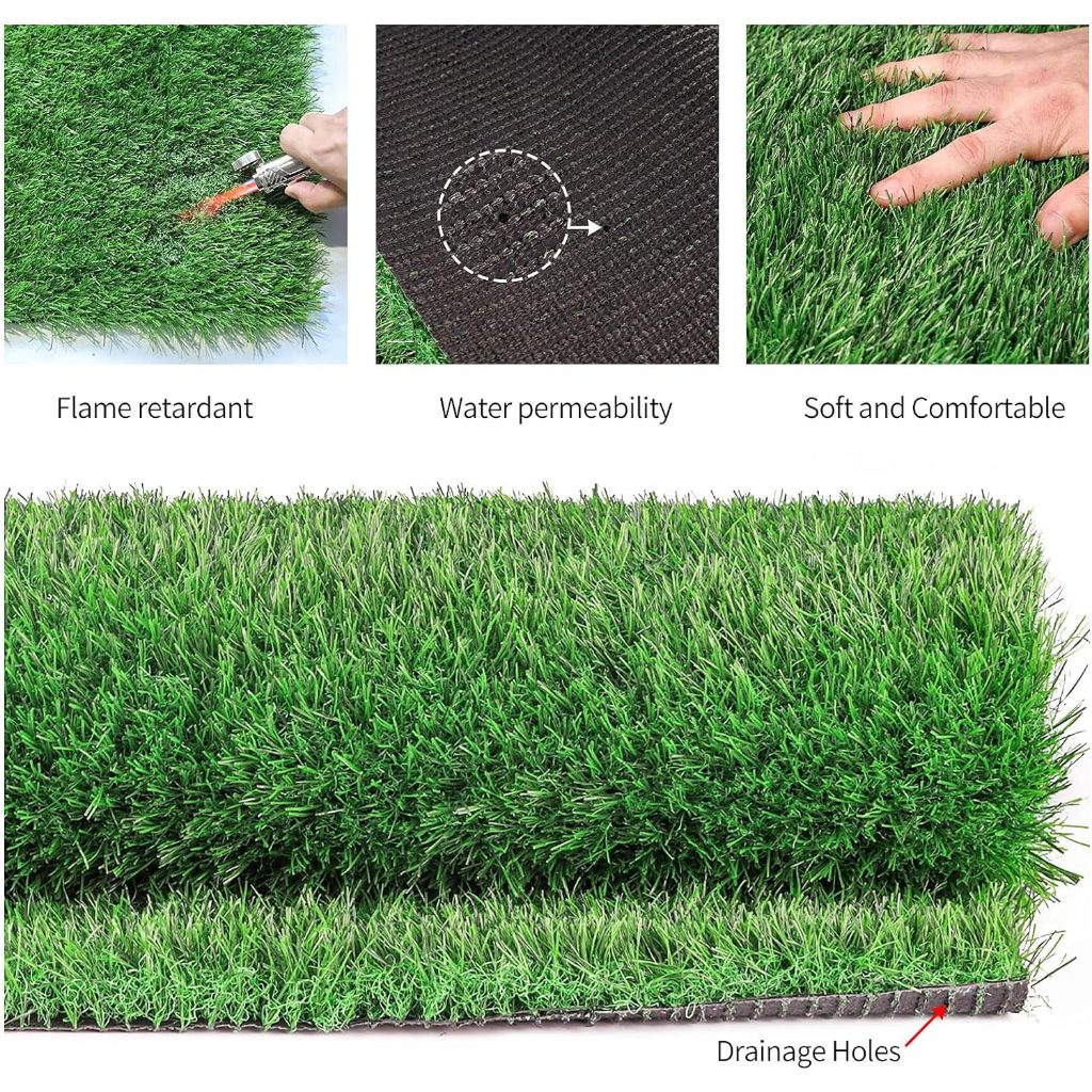 Artificial Turf Grass Mat Realistic Synthetic Fake Grass Outdoor ...