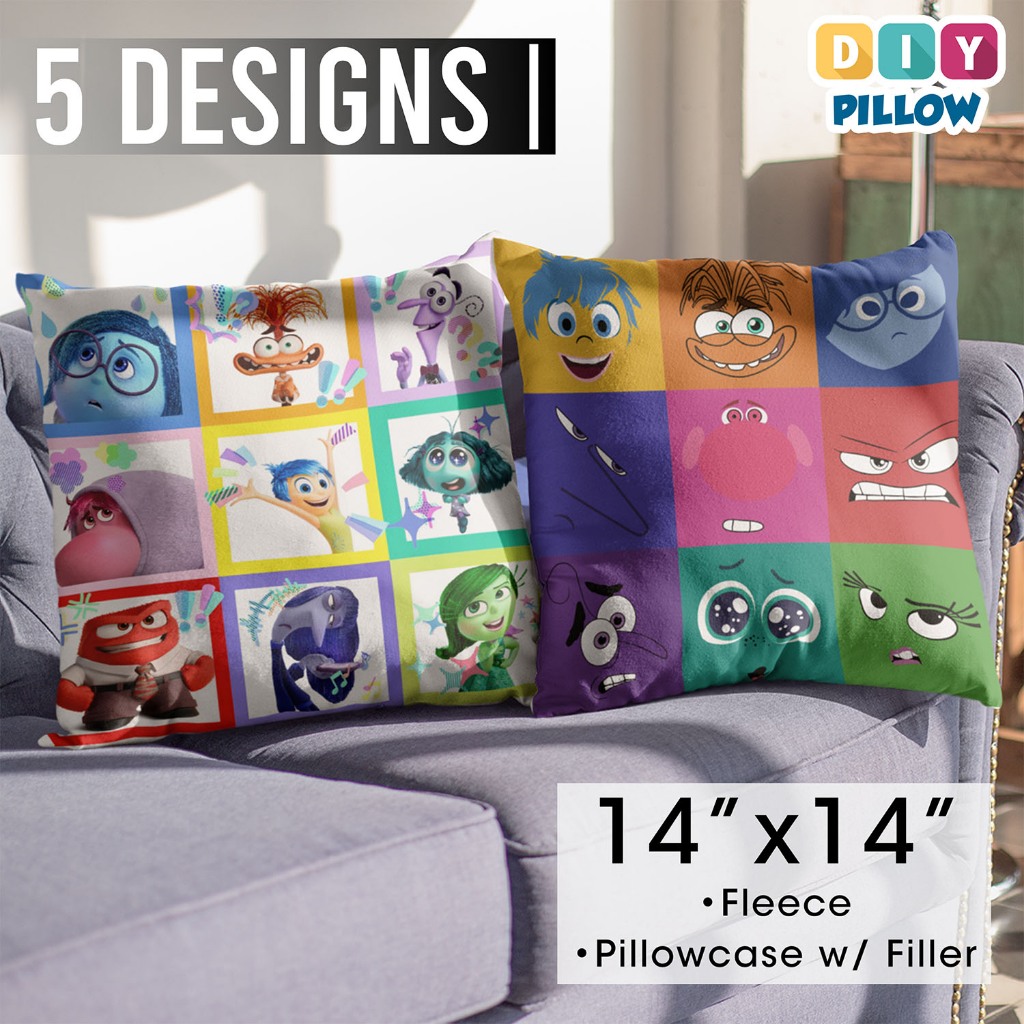 DIY Pillow Customizable 14x14 Inside out Joy,Anxiety,Envy,Anger Design ...