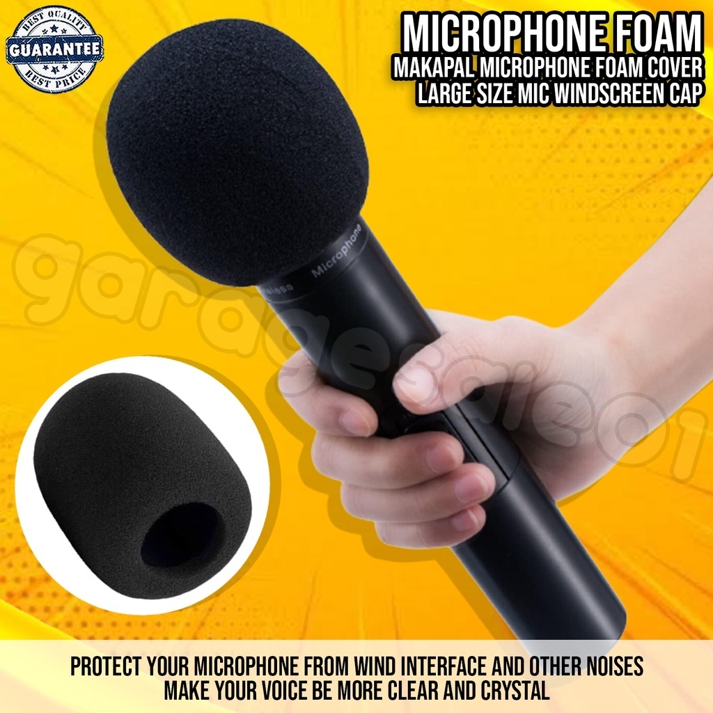 Makapal Microphone Foam Mic Foam Cover Mic Windscreen Cap Handheld ...