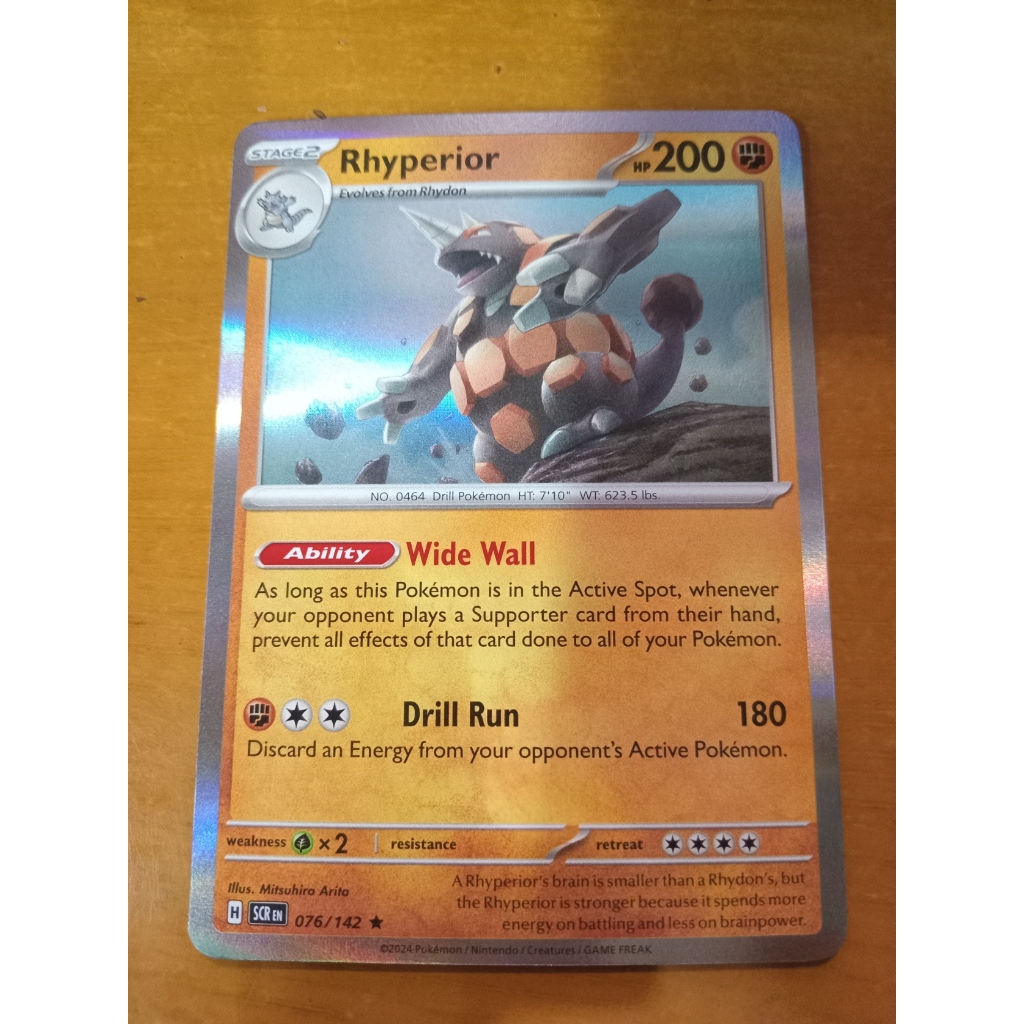 Rhyperior - 076/142 - Rare SCR Stellar Crown Pokemon TCG Standard ENG ...