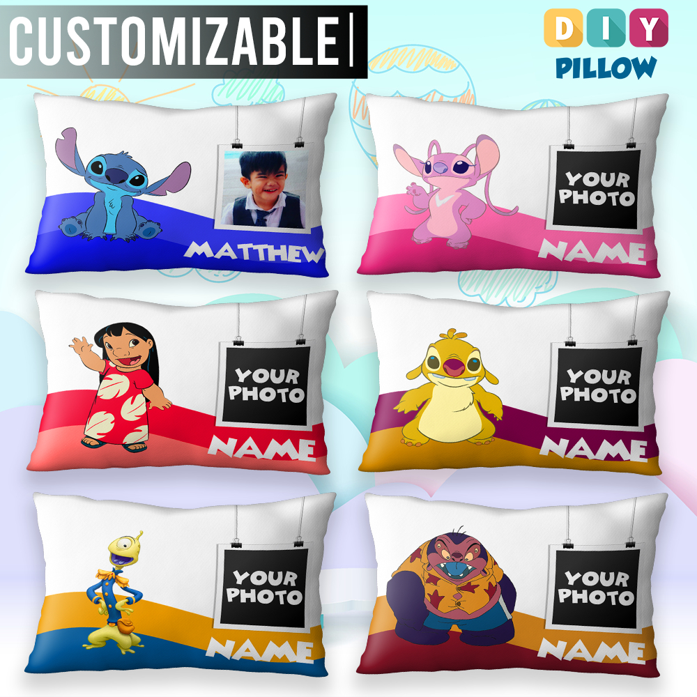 DIY Pillow 11x18 Customized/Personalized Stitch Character Angel Lilo ...