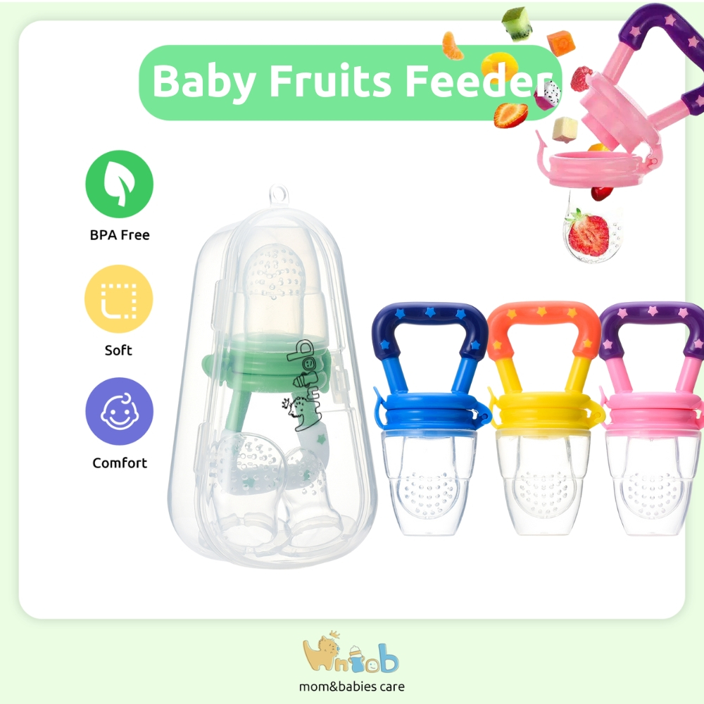 Hntob 3-18M Baby Fruits Feeder Fresh Food Pacifier Nibble Feeding ...