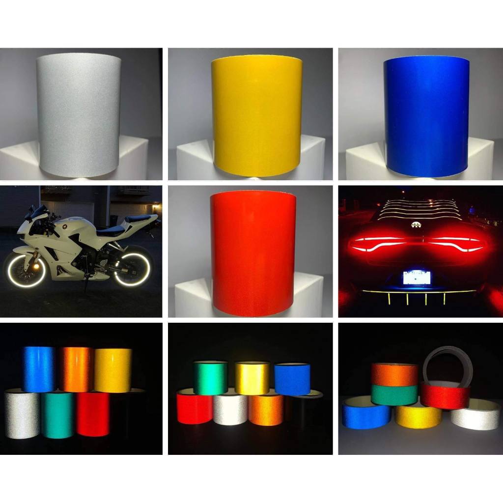 Reflectorized Sticker (1, 2 , 3 inches x 150' ft) Waterproof/Sunproof ...