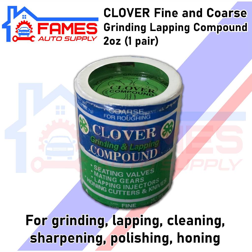 CLOVER Fine and Coarse Grinding Lapping Compound 2oz (1 pair) | Shopee ...