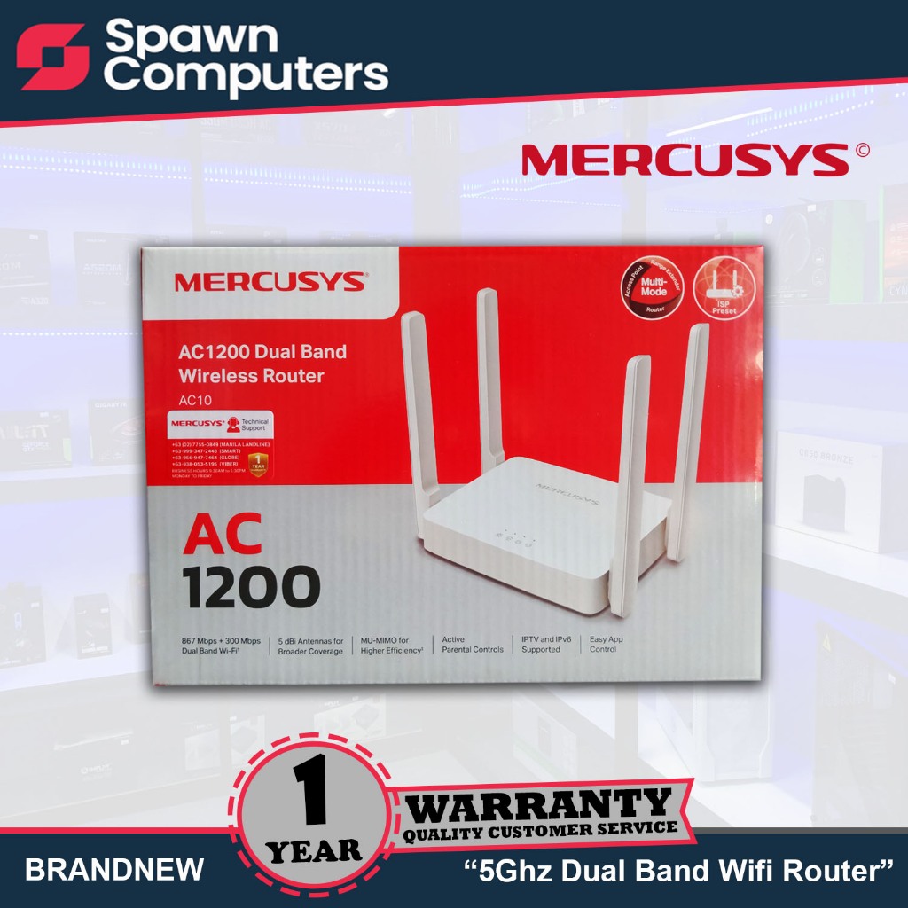 Router 5Ghz Dual Band Wifi | Desktop | laptop| Mercusys AC10 AC1200 ...
