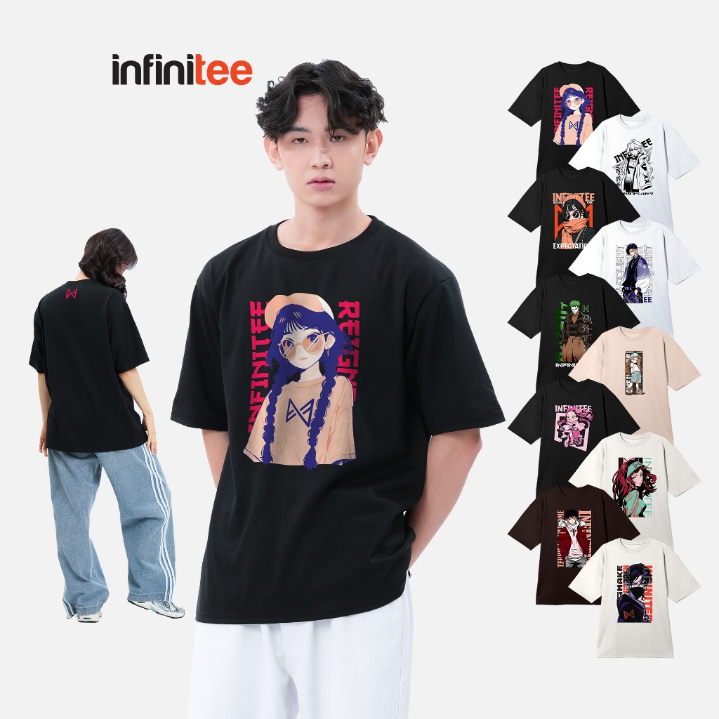 Infinitee Modern Anime Oversized T Shirt For Men Women Oversize Loose ...