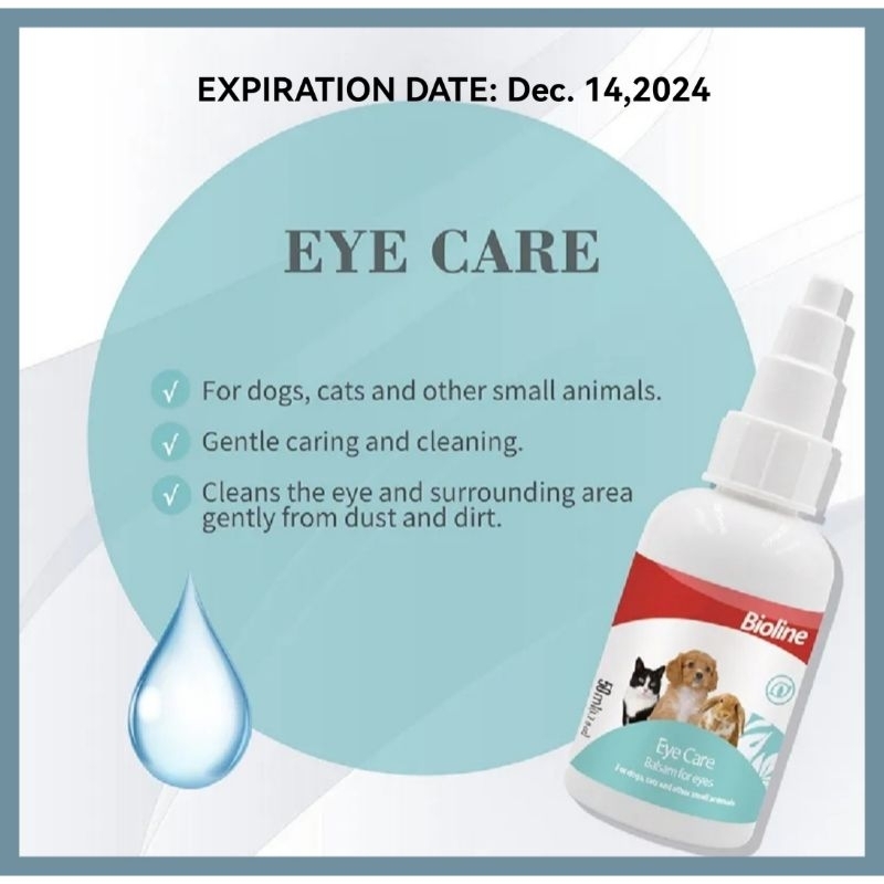 BIOLINE Eye Care Gentle Eye Cleanser For Dogs, Cats And Rabbits 50mL ...