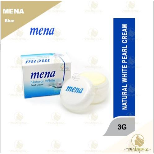 Mena (Blue) Natural White Pearl Cream 3g | Shopee Philippines