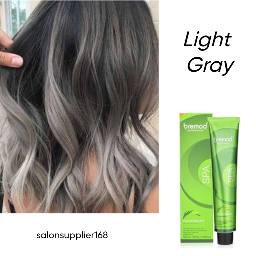 Bremod Hair Color 8.1 LIGHT GRAY 100ml With Oxidizer 100ML- 1 SET ...