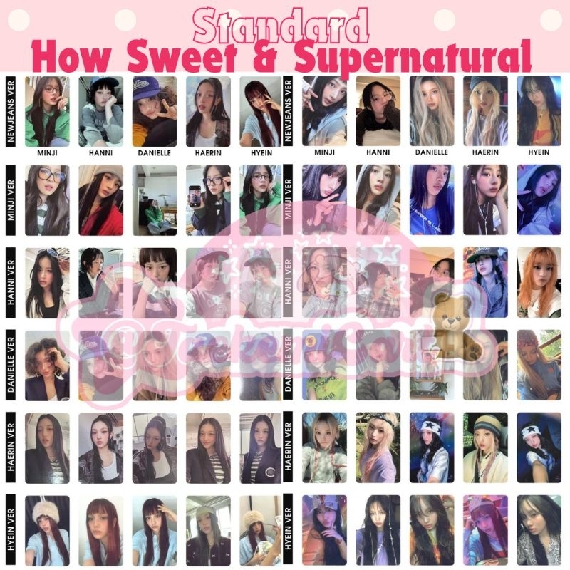 How Sweet and Supernatural Standard Album Photocards Minji Hanni Danielle Haerin Hyein Tingi Set ...