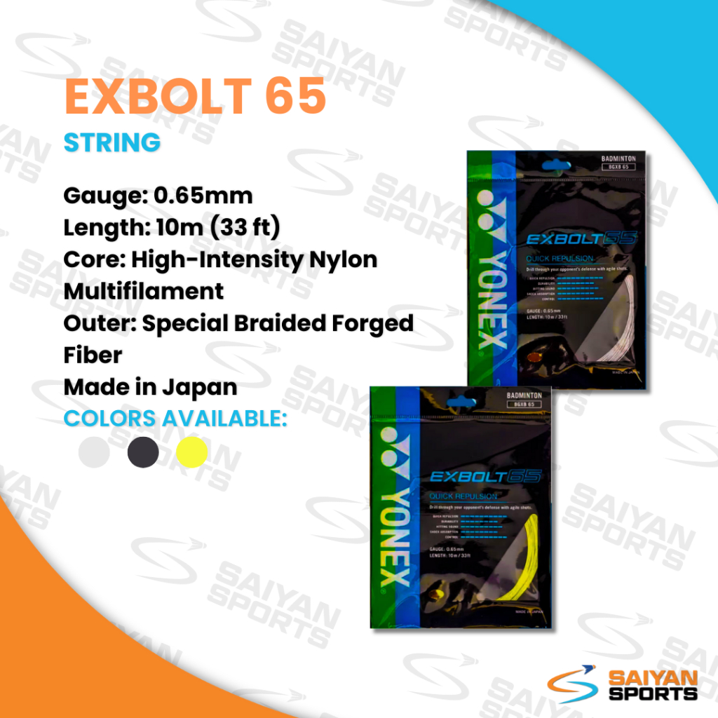 Yonex Exbolt 65 Badminton Racket String 10M | Shopee Philippines