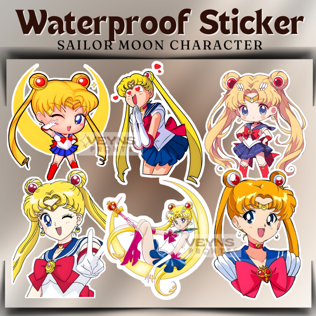 SAILOR MOON LAMINATED VINYL STICKER - WATERPROOF STICKER | Shopee ...