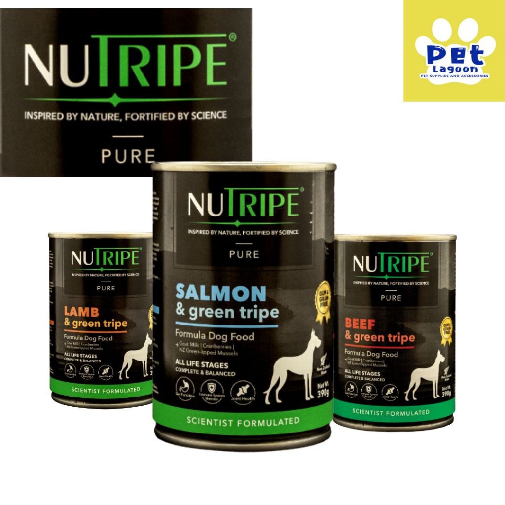 Nutripe Pure Formula Wet Dog Food For All Life Stages 390g/185g ...