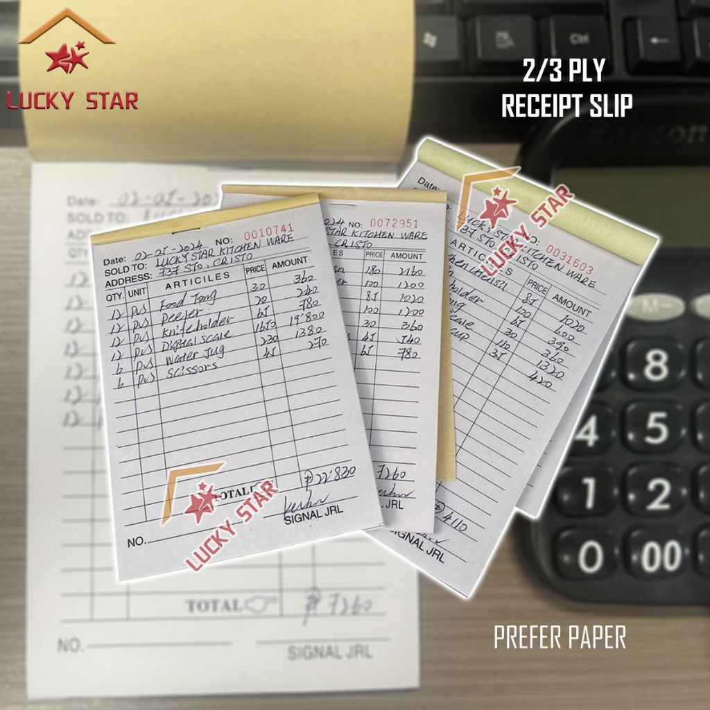 2PLY/3PLY Caibonized Sales Receipt Slip Order Slip Receipt Resibo For ...