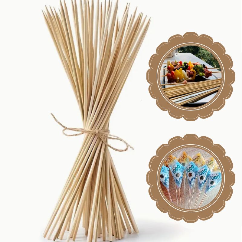 50PCS. Bamboo Sticks Disposable Barbeque Craft Sticks | Shopee Philippines