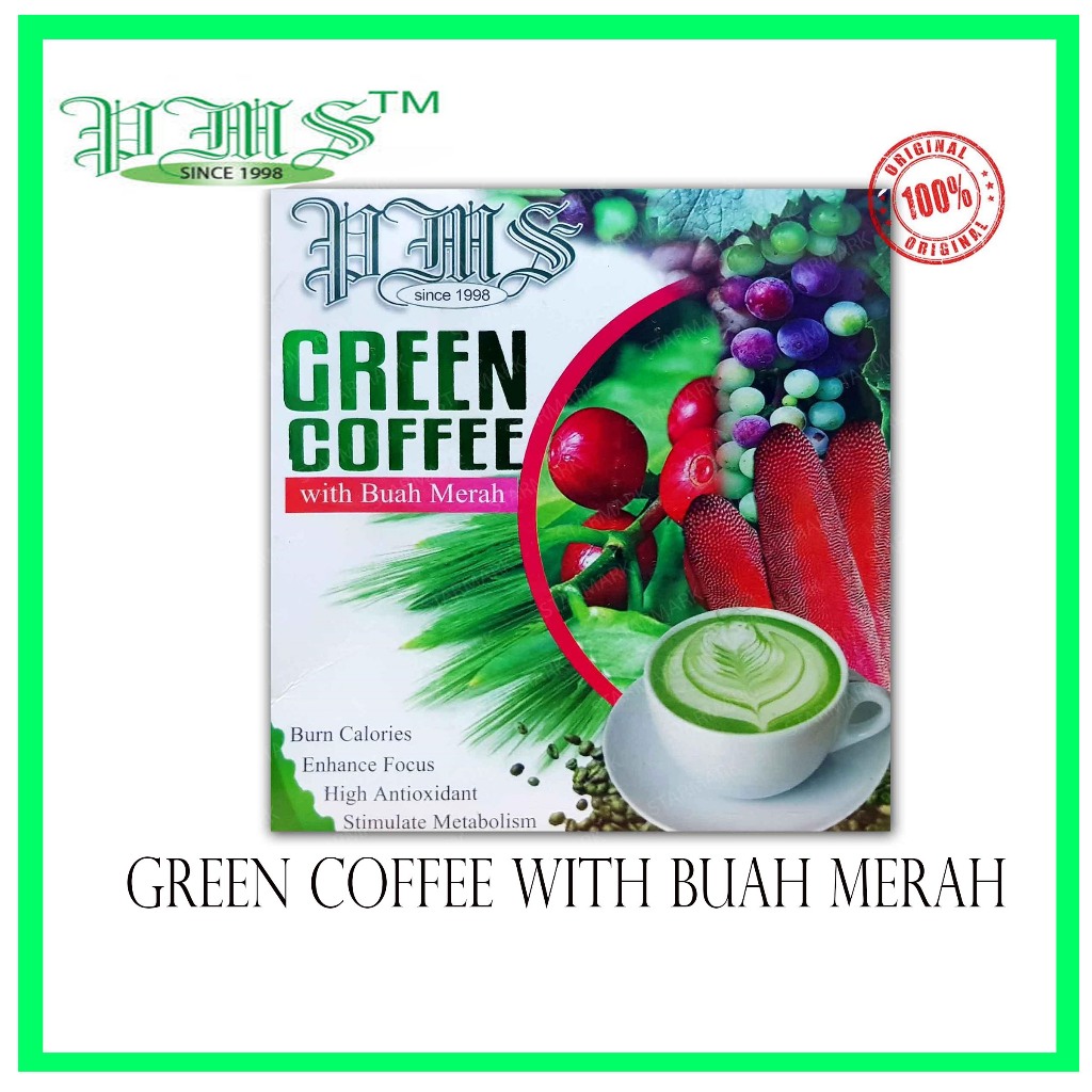 PMS Green Coffee with Buah Merah 1 BOX 10 SACHETS | Shopee Philippines