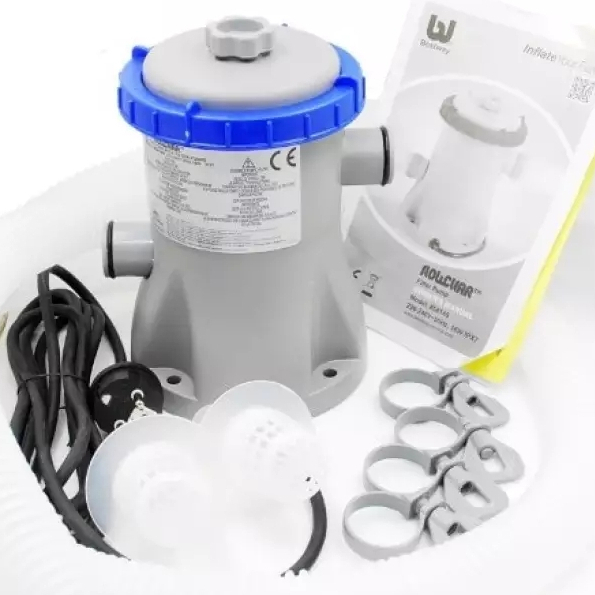 58383 Bestway 530gal Flowclear Filter Pump for 1100-14300L Swimming ...