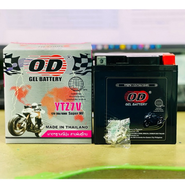 OD Battery for Aerox V1 YTZ7V 12V/7Ah 10HR | Shopee Philippines