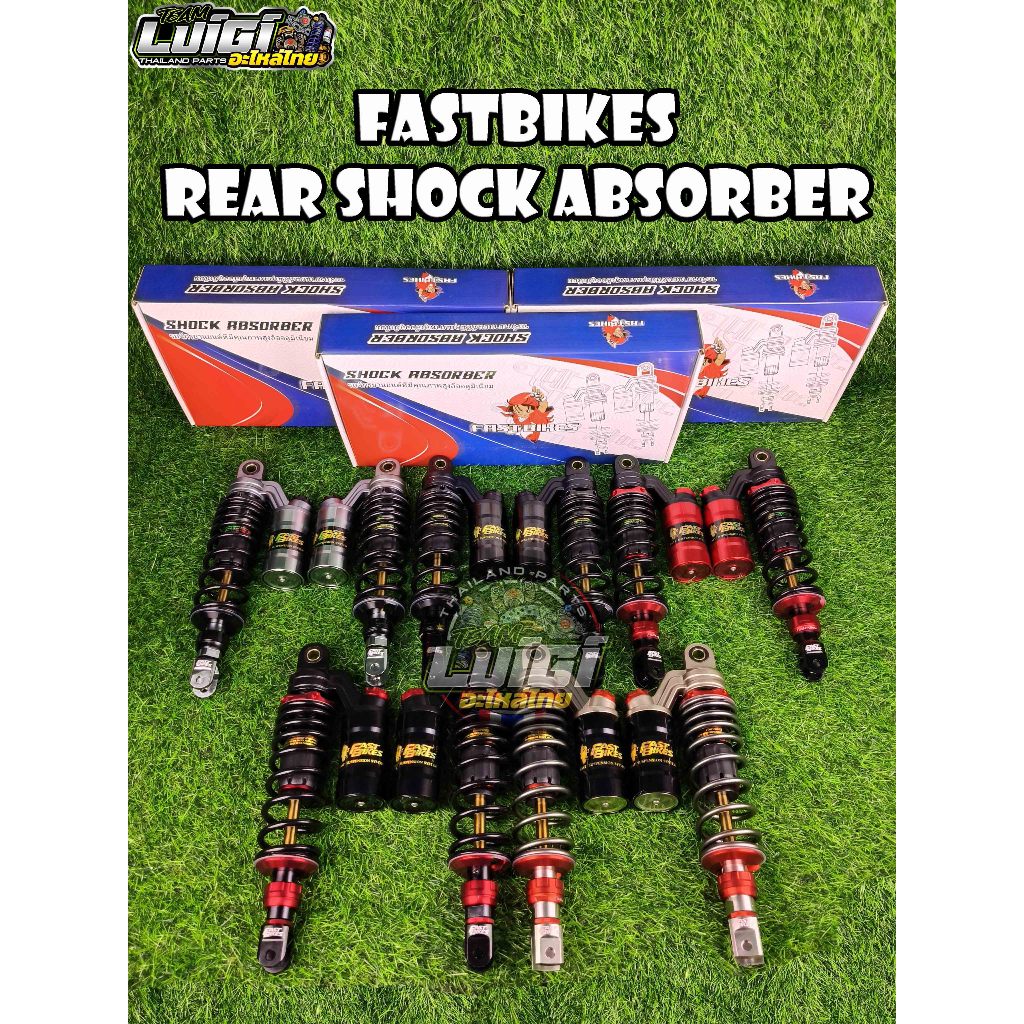 FASTBIKES REAR SHOCK WITH GASTANK & ADJUSTER PCX / NMAX / AEROX / ADV ...