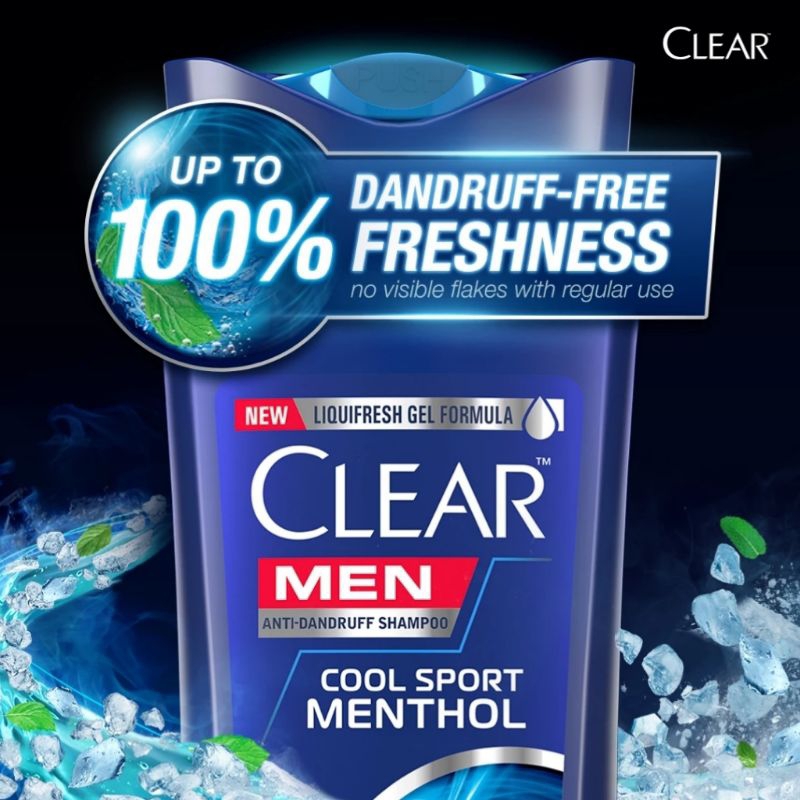 CLEAR Men Cool Sport Menthol Anti-Dandruff Shampoo 320ml | Shopee ...
