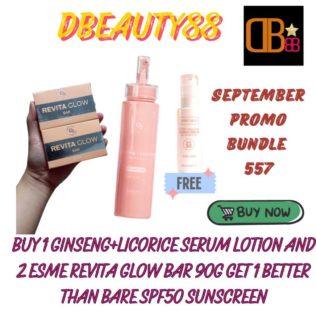 Esme Skin Bundle 1 Lotion + 2 Revita Glow Bar 90g Get 1 Better Than ...