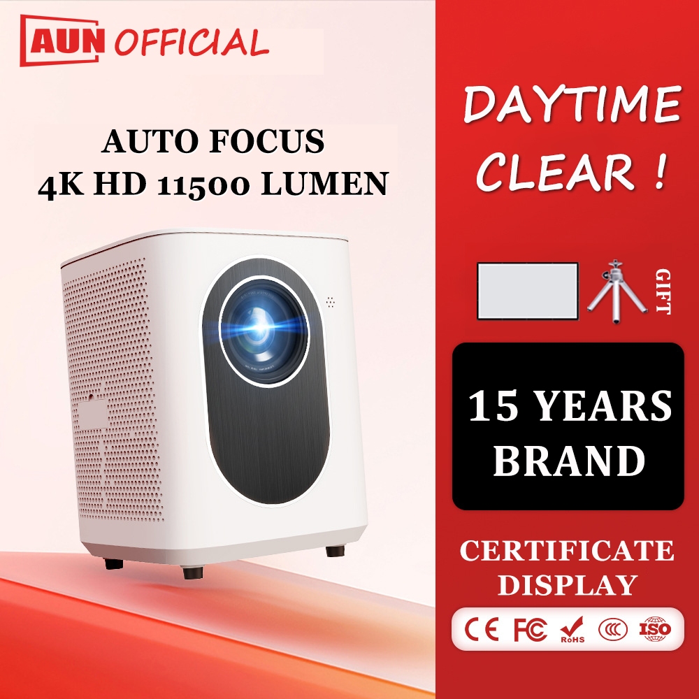 Autofocu ultra hd 11500 Lumen 4K mini projector for phone laptop with ...