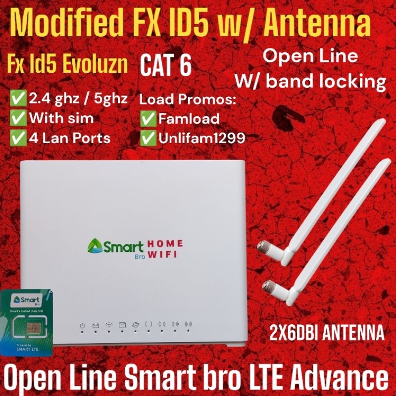 Cat 6 smartbro Home prepaid wifi Evoluzn Fxid5 /R291 - On hand | Shopee ...