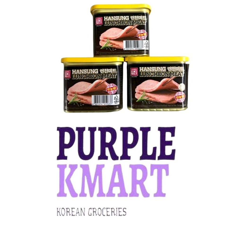 KOREAN HANSUNG LUNCHEON MEAT 340G X 3PCS/HANSUNG CHICKEN MEAT 340G X ...