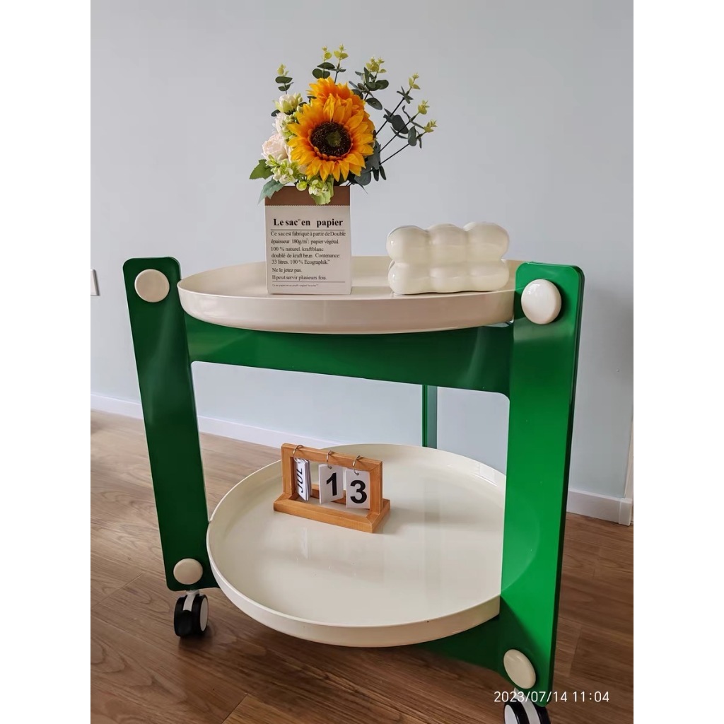 Little Mountain modern style ellie trolley bar cart center round ...