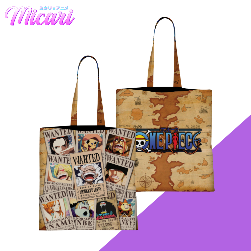 Yabaii One Piece Luffy Sanji Zoro Nami Chopper Robin Eco Tote Bag with ...