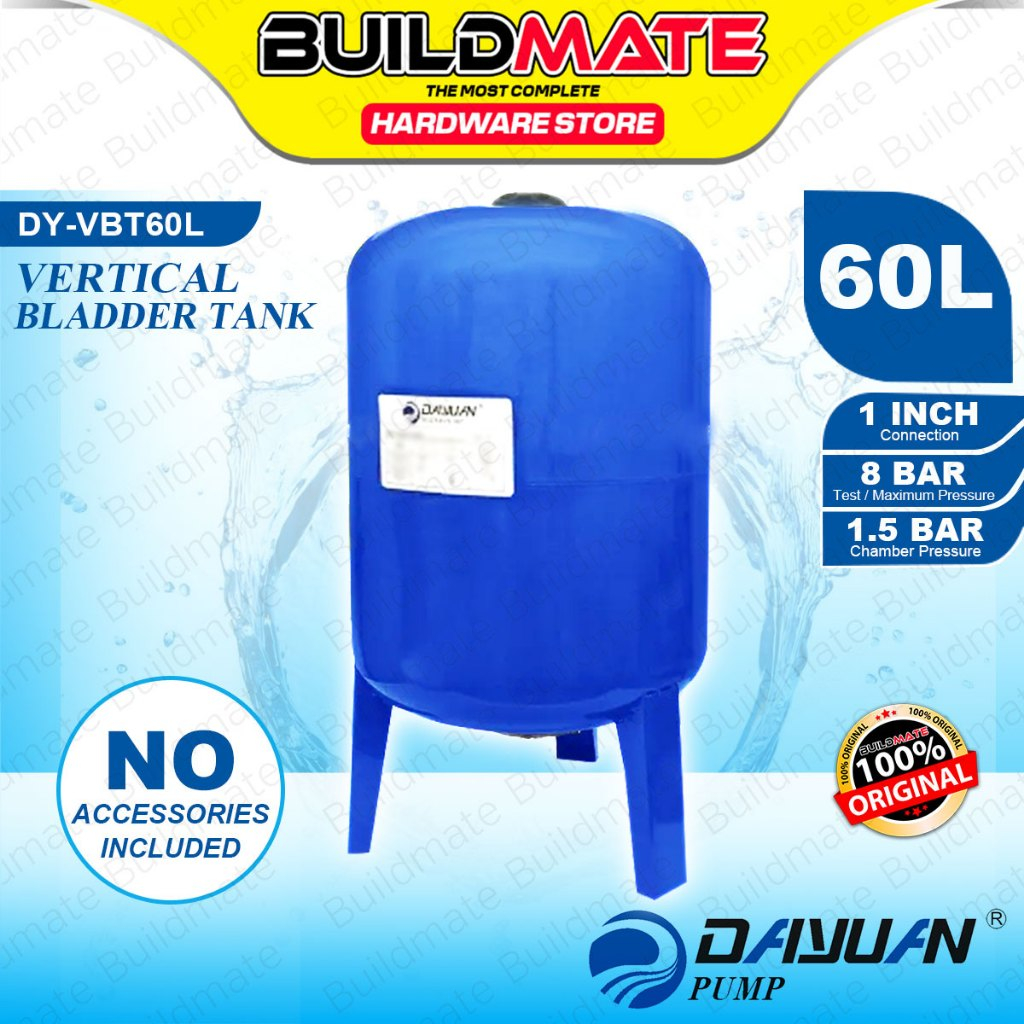 BUILDMATE Dayuan 60L Vertical Bladder Tank 36L / 60L Bladder Pressure ...