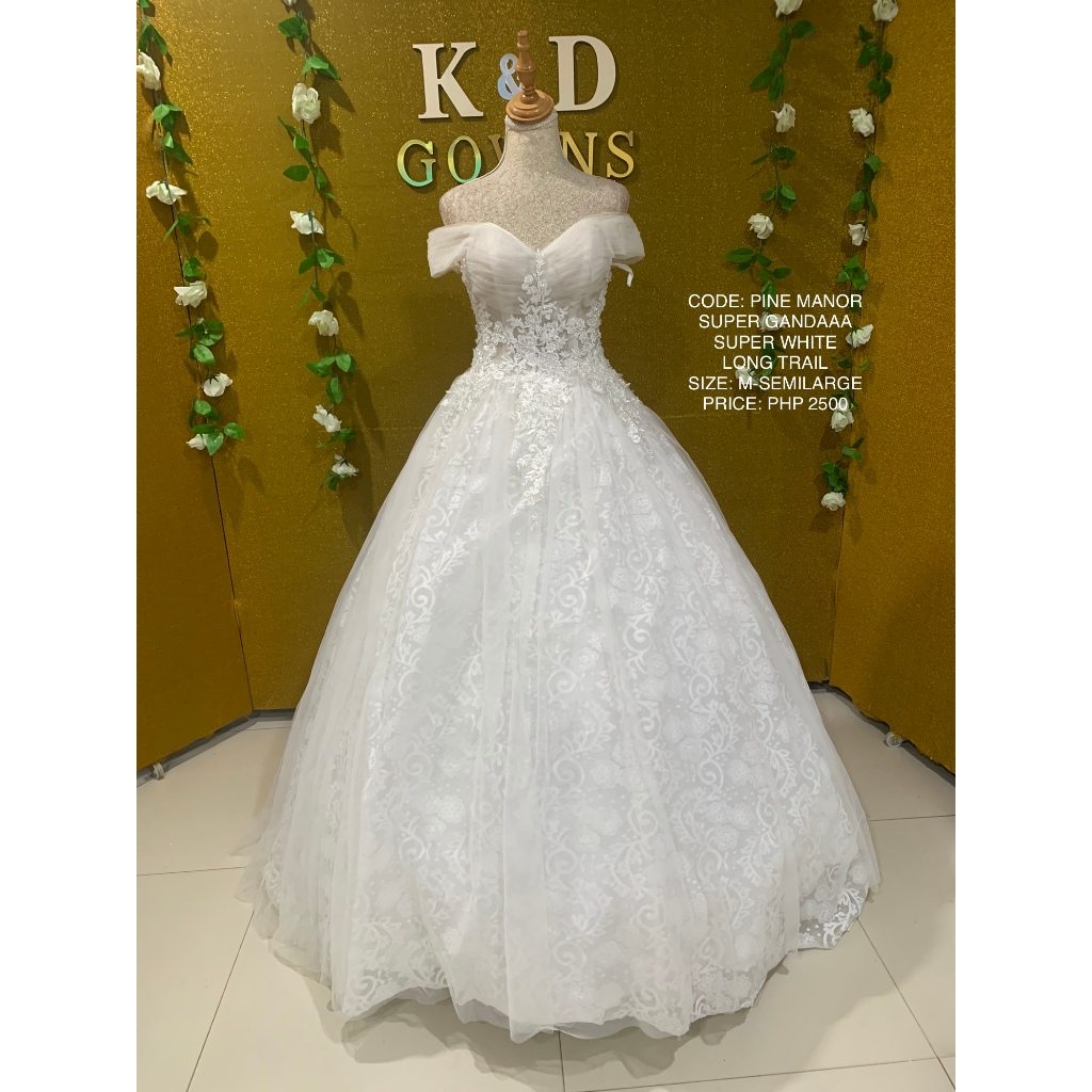 WEDDING GOWNS: (CODE: PINE-MANOR) | Shopee Philippines