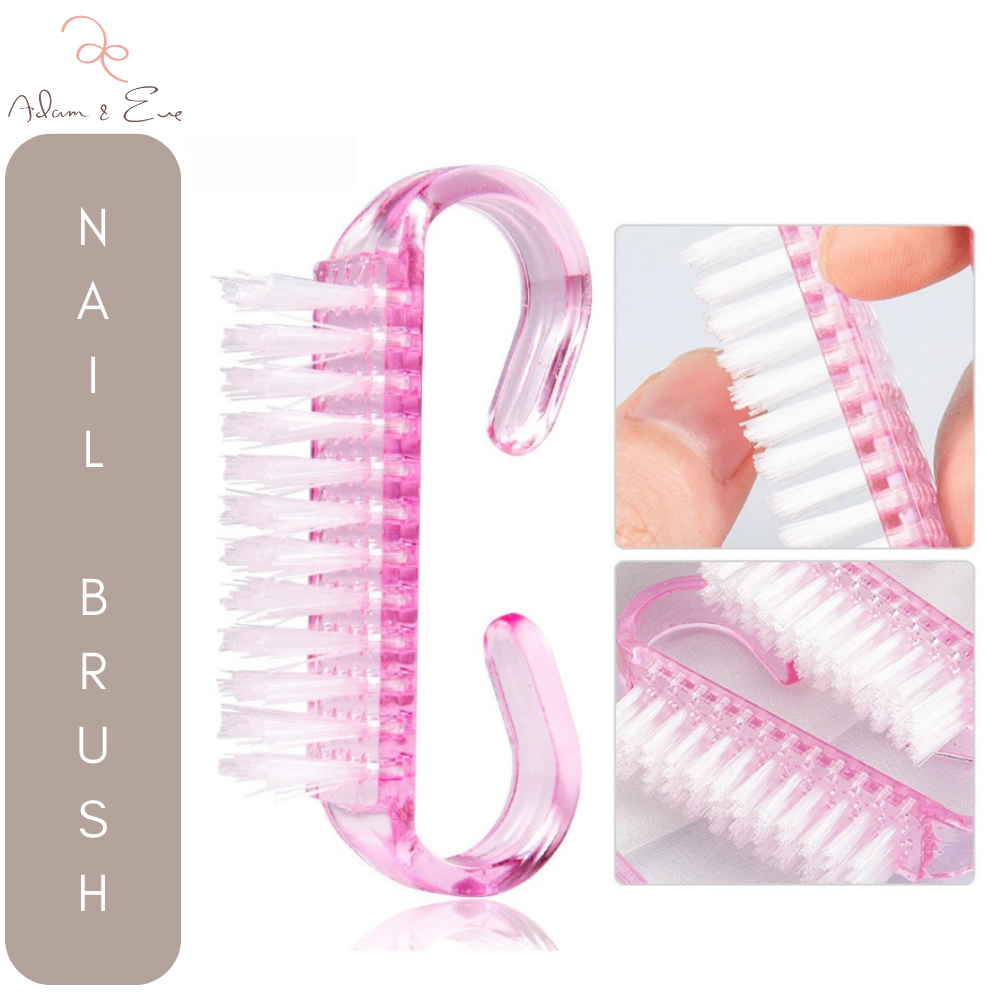 AE| 1 piece Nail Brush Transparent Handle Grip Hand Fingernail Cleaner ...