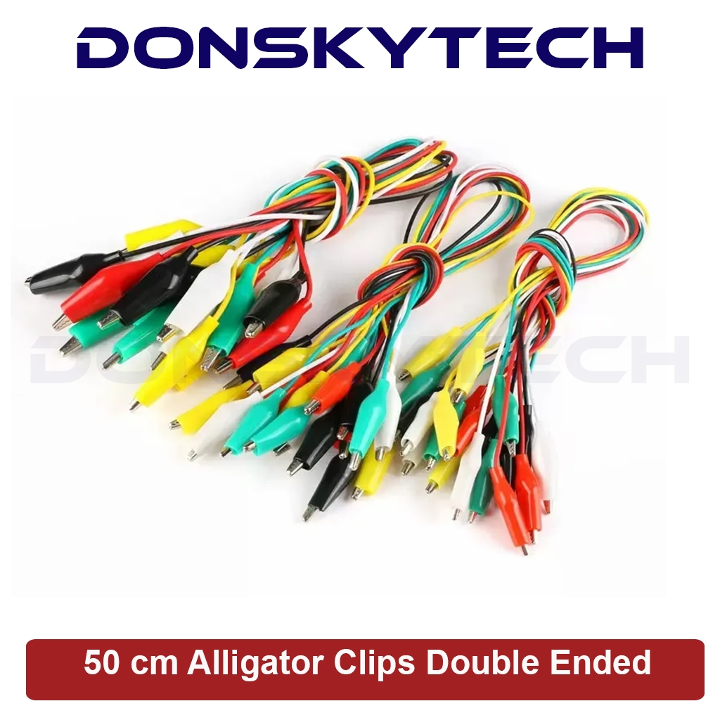 50cm Alligator Clips Double ended Crocodile Clips Cable Wire Testing ...