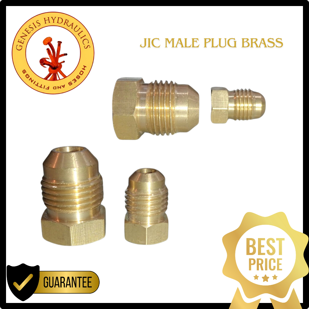 JIC Male Plug Hex Head BRASS 1/4'' 3/8'' | Shopee Philippines