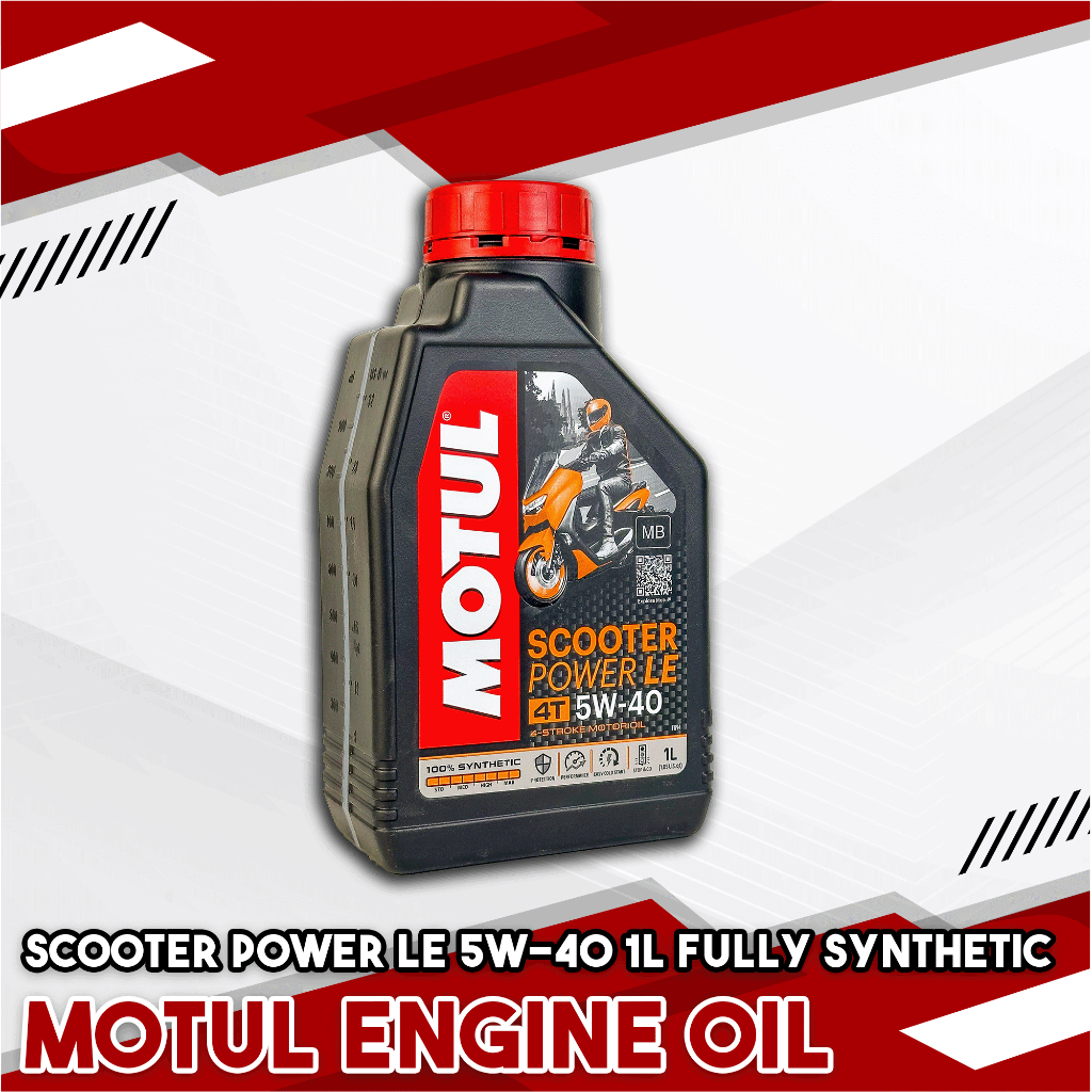 MOTUL OIL SCOOTER POWER LE 4T 5W-40 1L | Shopee Philippines
