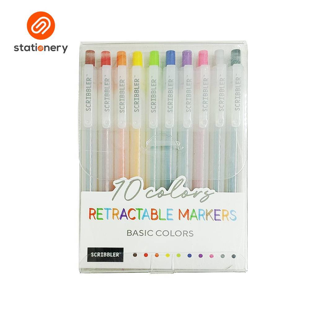 Scribbler Retractable Markers 10 Colors | Shopee Philippines