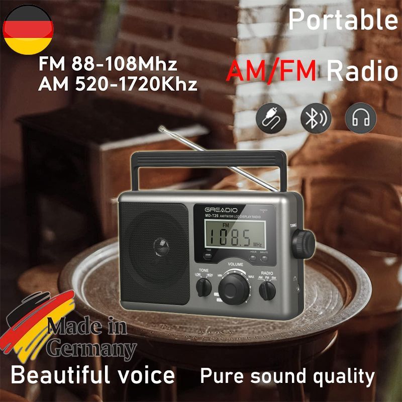 Radio Speaker HI-FI Super Sound FM/AM/SW 4band Portable Electric radio ...