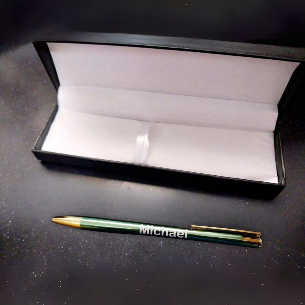 Personalized Metallic Glossy Thin Pen with Custom Name with Magnetic ...