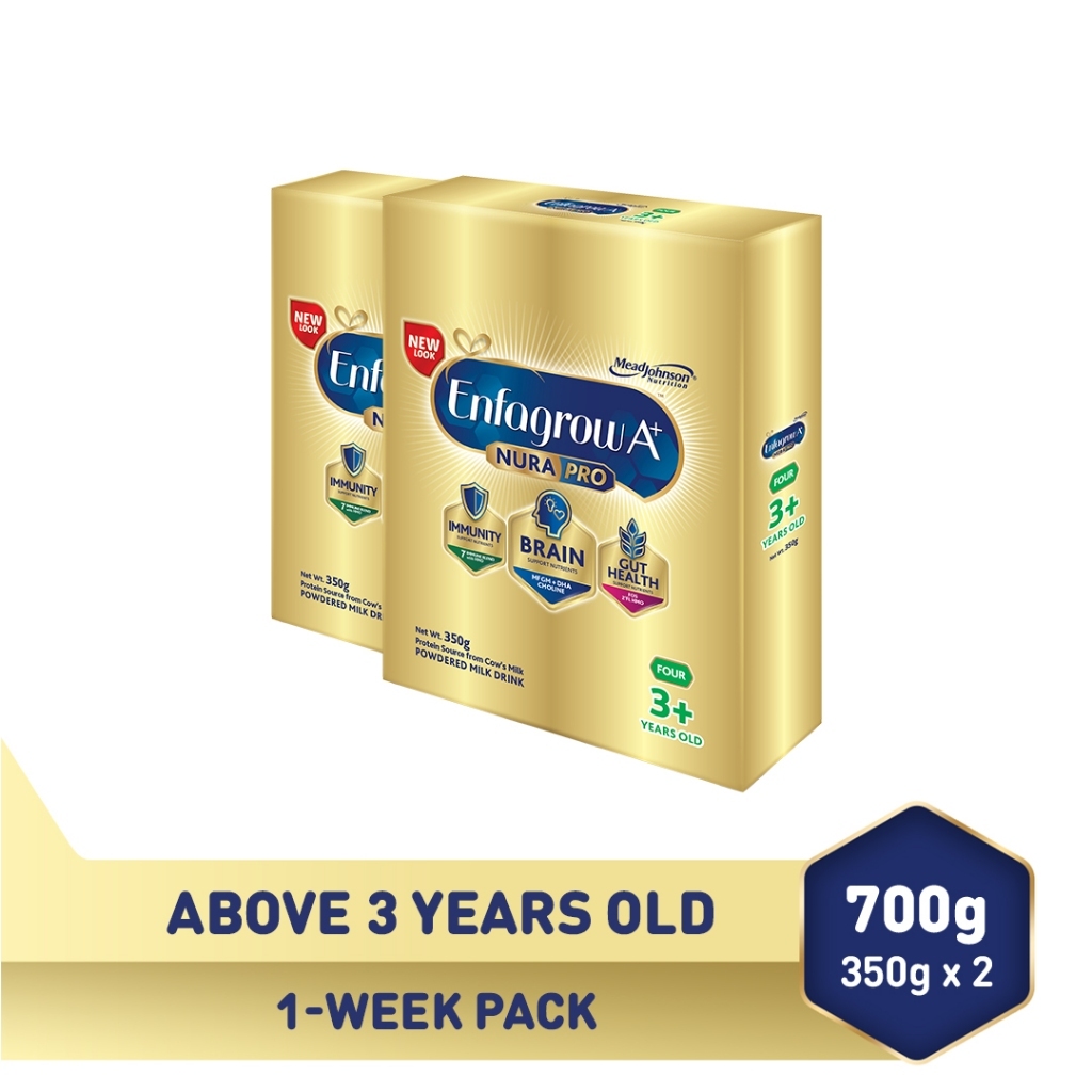 Enfagrow A+ Four NuraPro Powdered Milk Drink for 3+ Years Old 700g [350g x 2]-W | Shopee Philippines